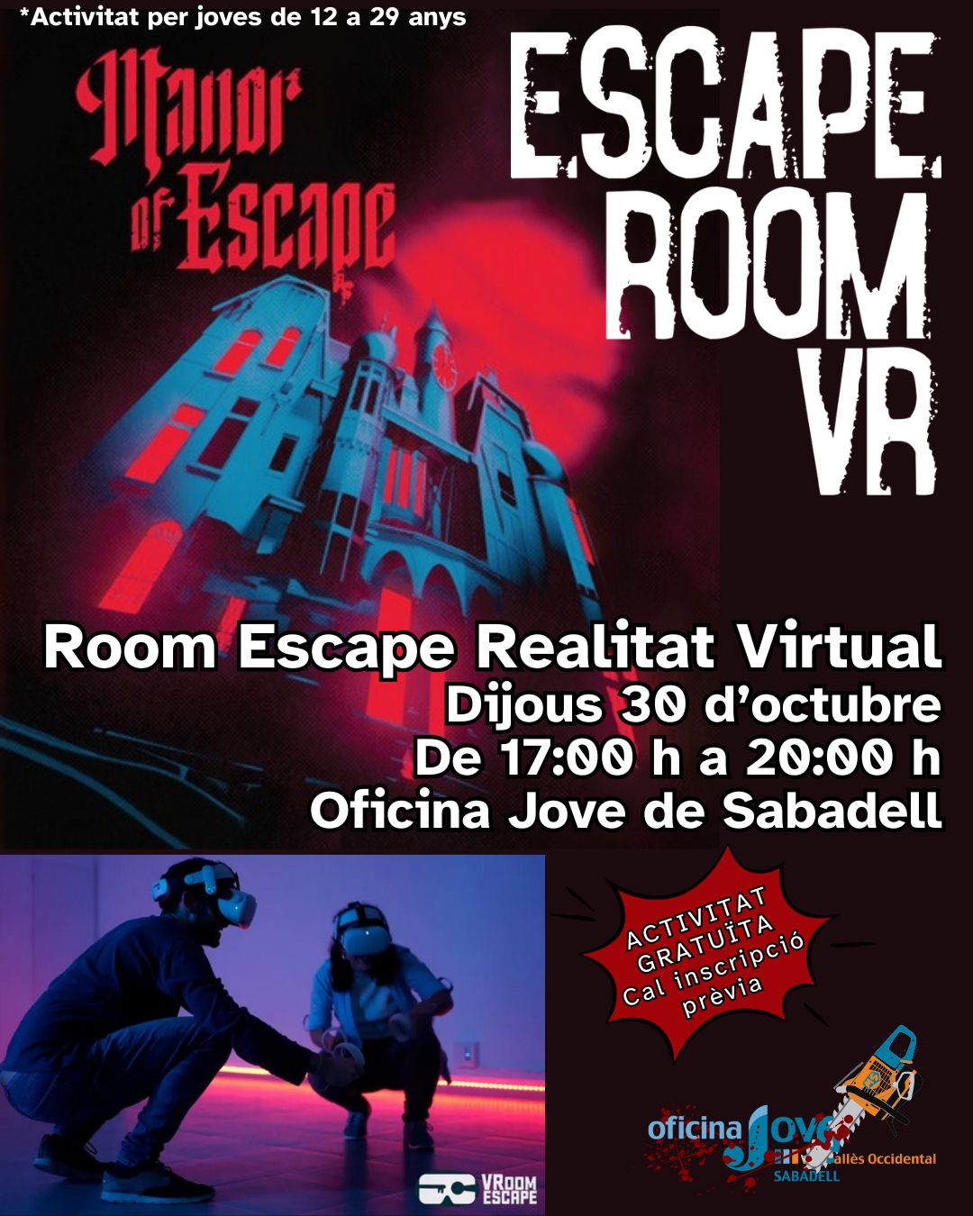 MANOR OF ESCAPE. ESCAPE ROOM. HALLOWEEN